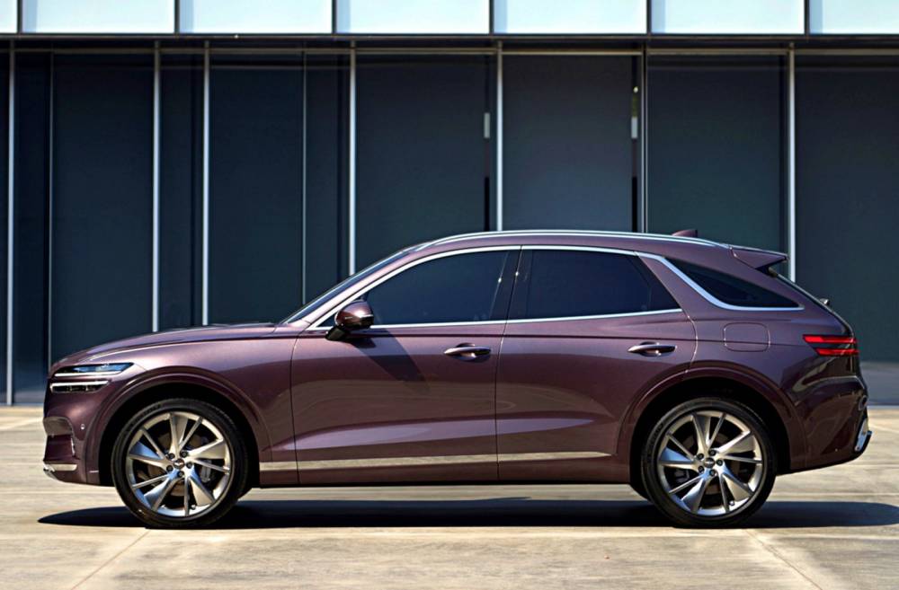 Új színt hoz a prémium SUV-k mezőnyébe a Genesis GV70. Például lila ...